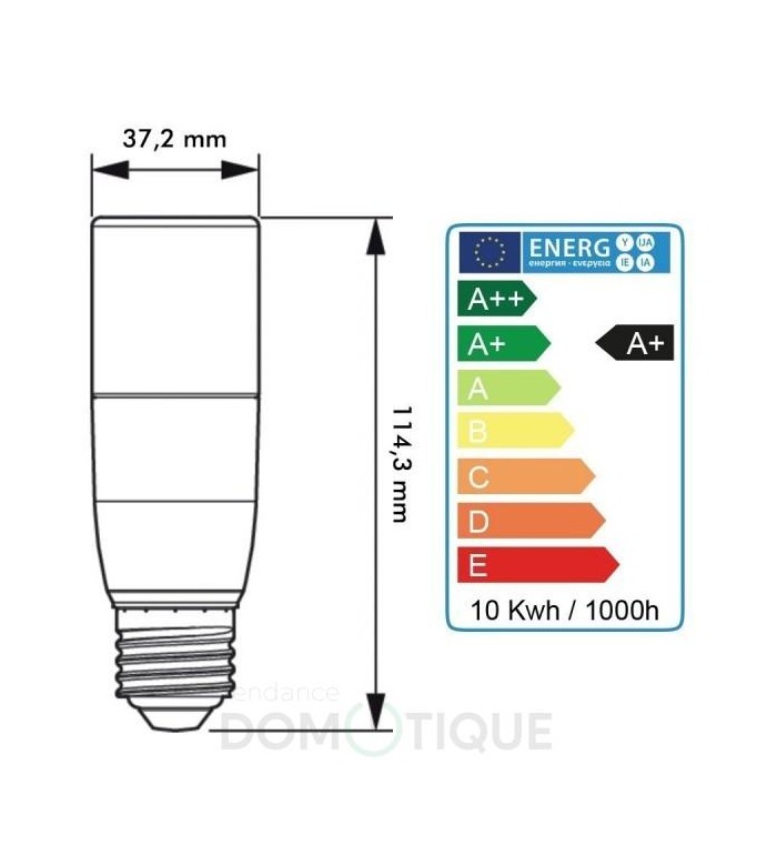 AMPOULE PHILIPS LED E27 9.5W COREPRO STICK 950 LUMENS EQ 68W